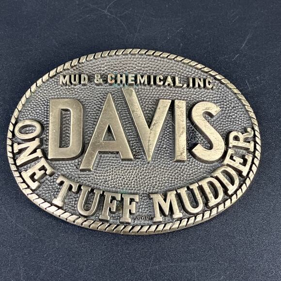 DAVIS | Accessories | Vtg Davis Mid Chemical Co Solid Brass Belt Buckle ...